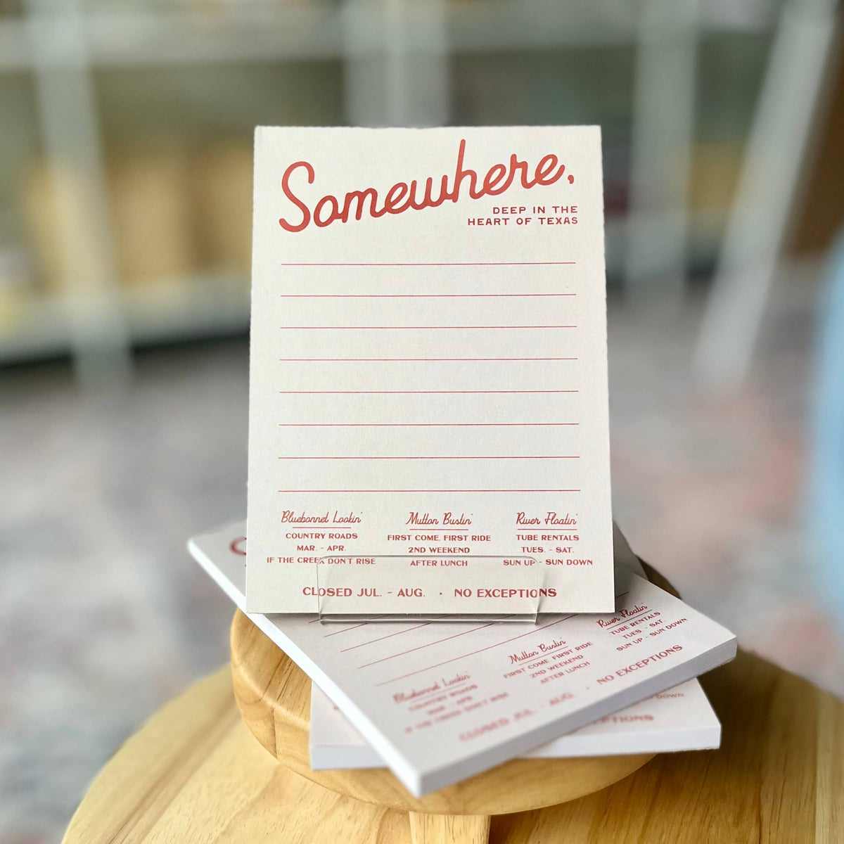 somewhere, texas | notepad – Ramble and Company